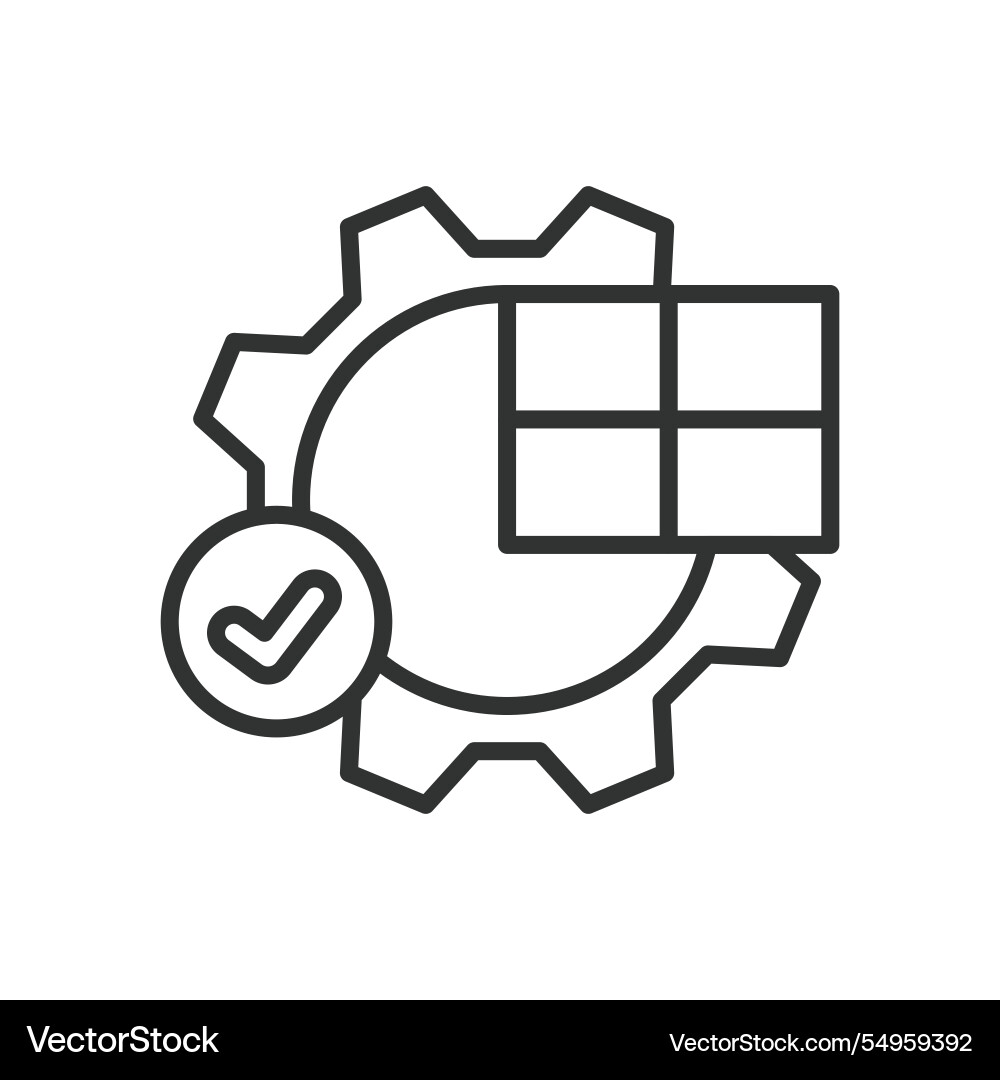 Integrated authenticator icon in line design Vector Image