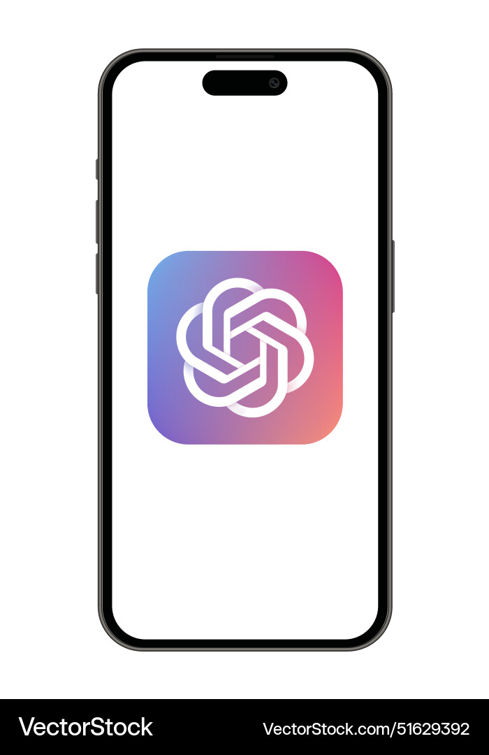 Smart phones apple iphone 14 pro max with openai Vector Image