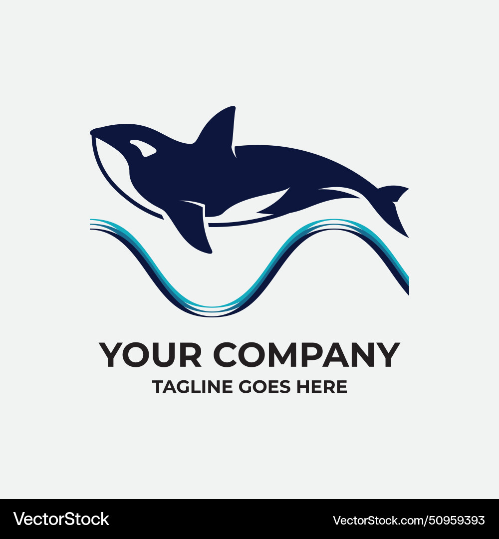 Killer whale logo Royalty Free Vector Image - VectorStock