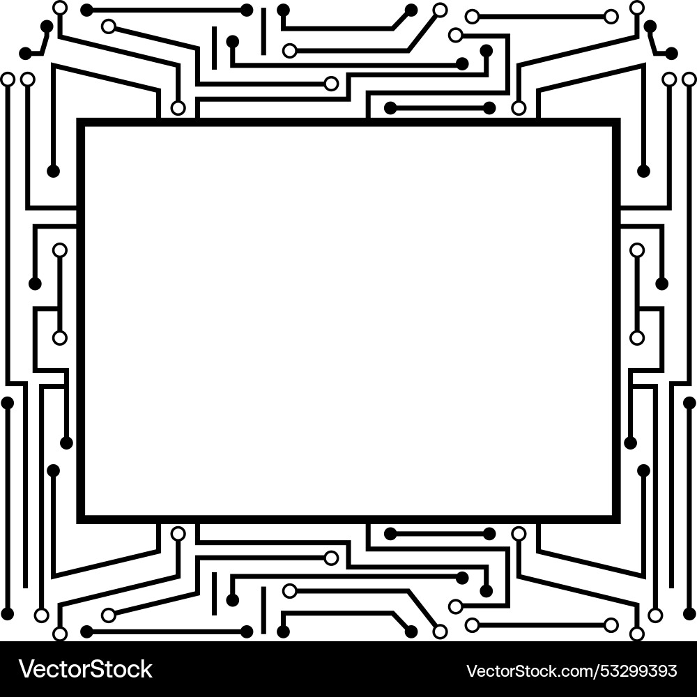 Lithography microchip frame cartoon Royalty Free Vector