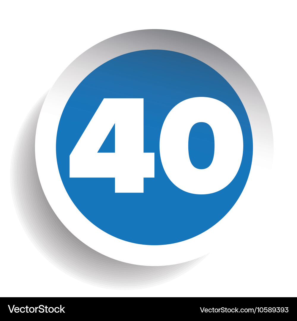 Number forty icon Royalty Free Vector Image - VectorStock