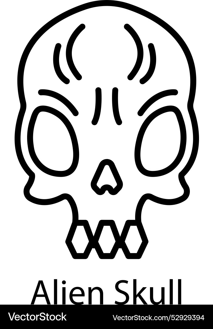 Alien skull Royalty Free Vector Image - VectorStock