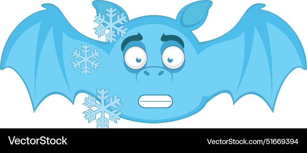 Bat frozen frost Royalty Free Vector Image - VectorStock