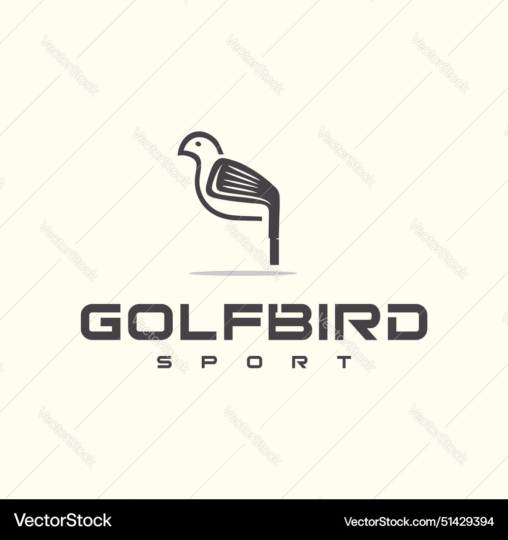 Golf bird logo design template Royalty Free Vector Image