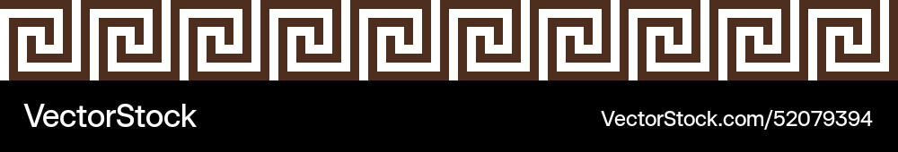 Greek key seamless border pattern collection Vector Image