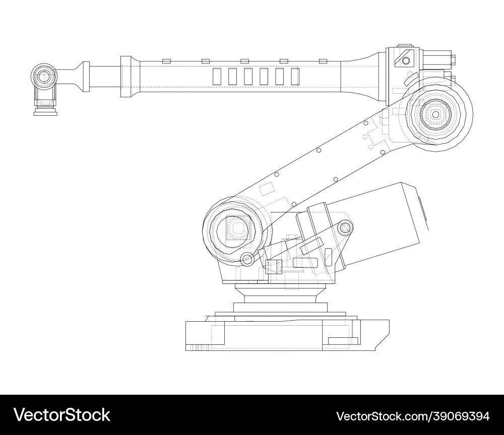 Industrial robotic arm Royalty Free Vector Image