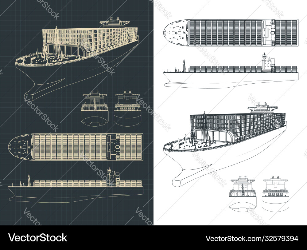 Container Ship Drawing Container Ships Use Super Dirty Fuel. That