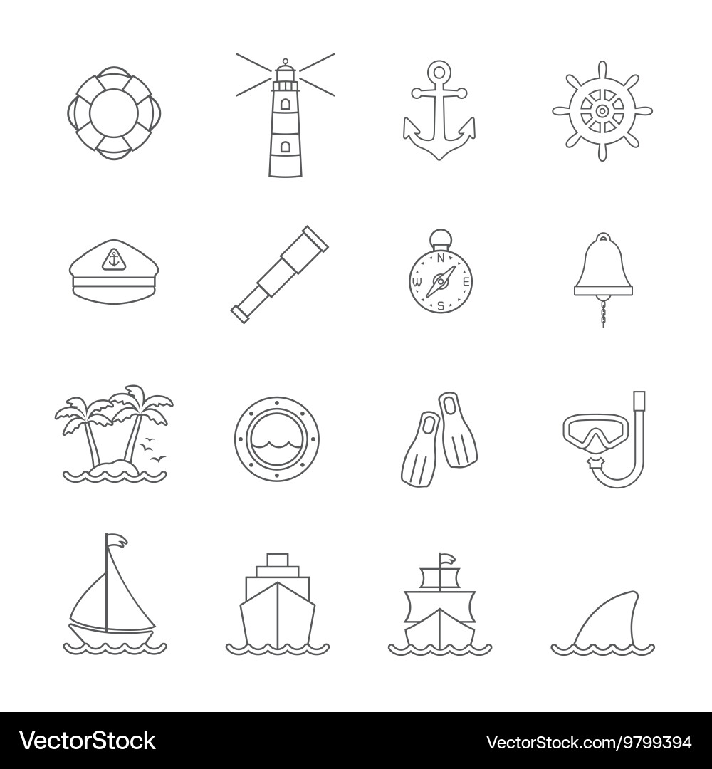 Marine and nautical icon Royalty Free Vector Image
