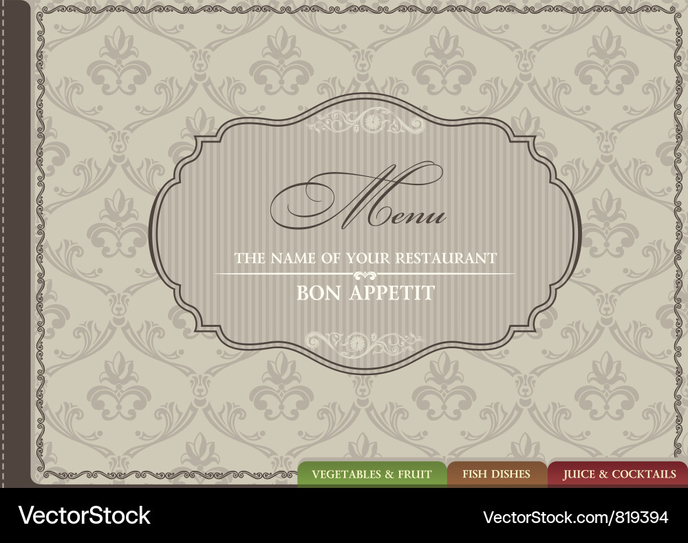 Restaurant menu Royalty Free Vector Image - VectorStock