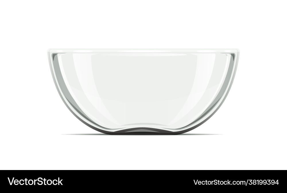 Salad bowl glass utensil Royalty Free Vector Image