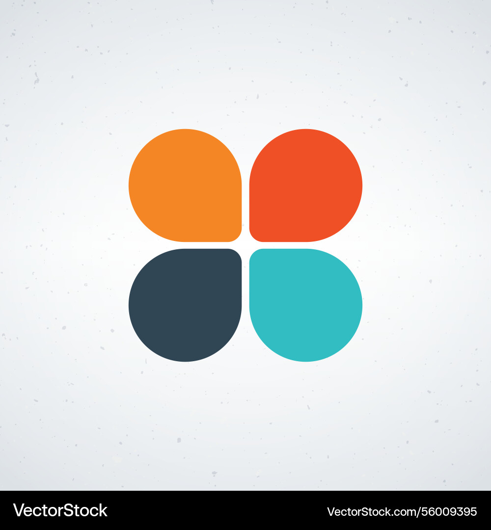 Abstract symmetrical logo design Royalty Free Vector Image