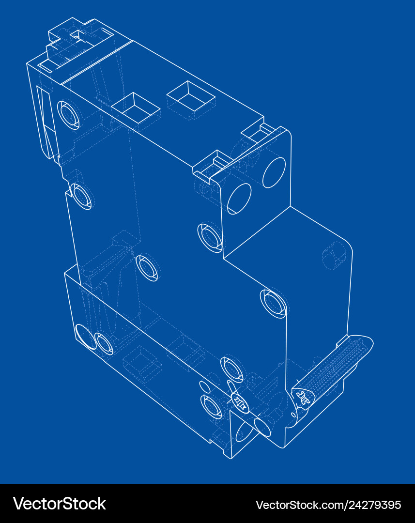 Automatic circuit breaker concept Royalty Free Vector Image