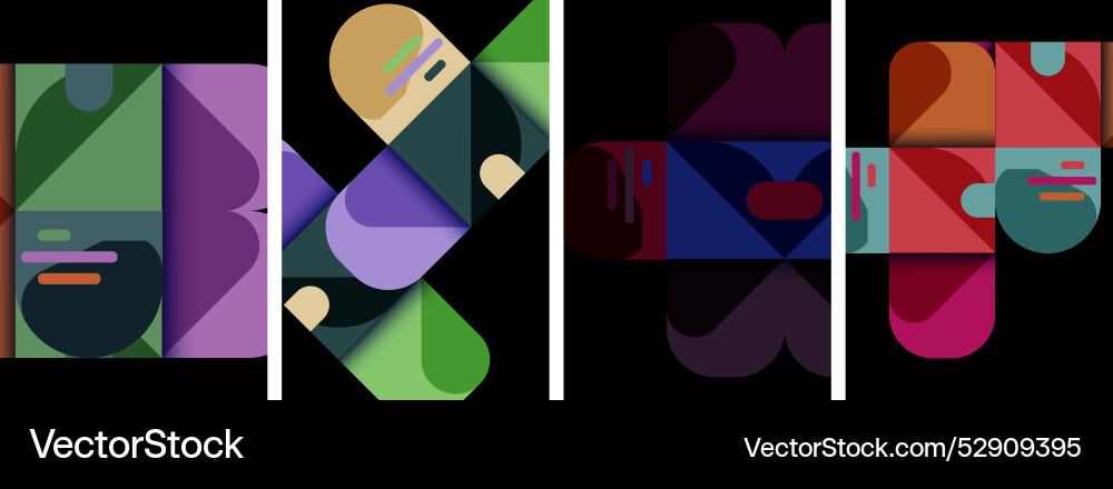 Balance movement geometric backgrounds poster Vector Image