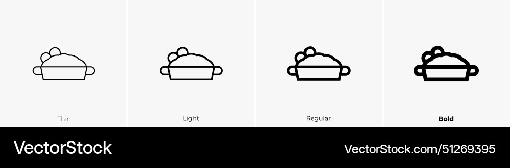 Crumbs icon thin light regular and bold style Vector Image