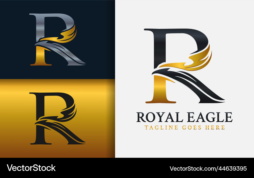 Elegant R Eagle Logo – Royalty-Free Vector | VectorStock