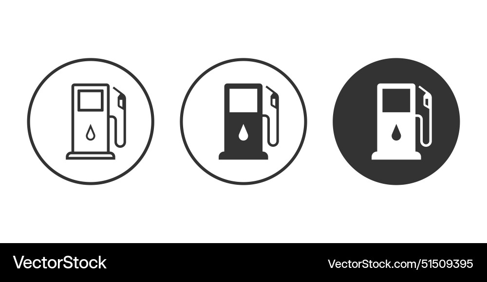 Fuel pump icon or gas station Royalty Free Vector Image