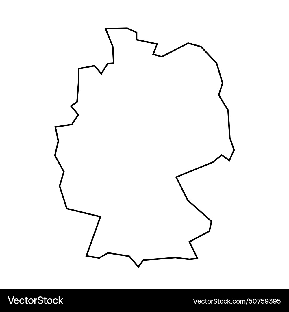 Germany country map thin outline icon Royalty Free Vector