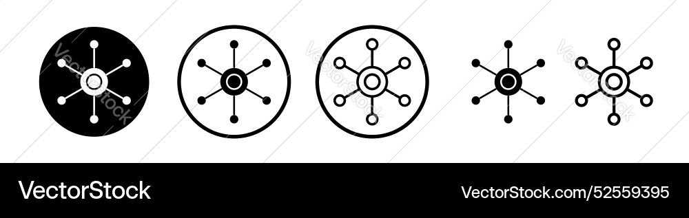 Hub icon set on white background Royalty Free Vector Image