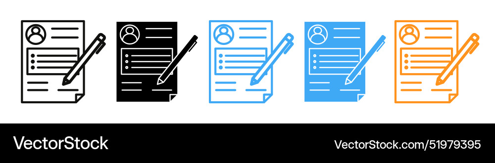 Job description icon mark in filled style Vector Image