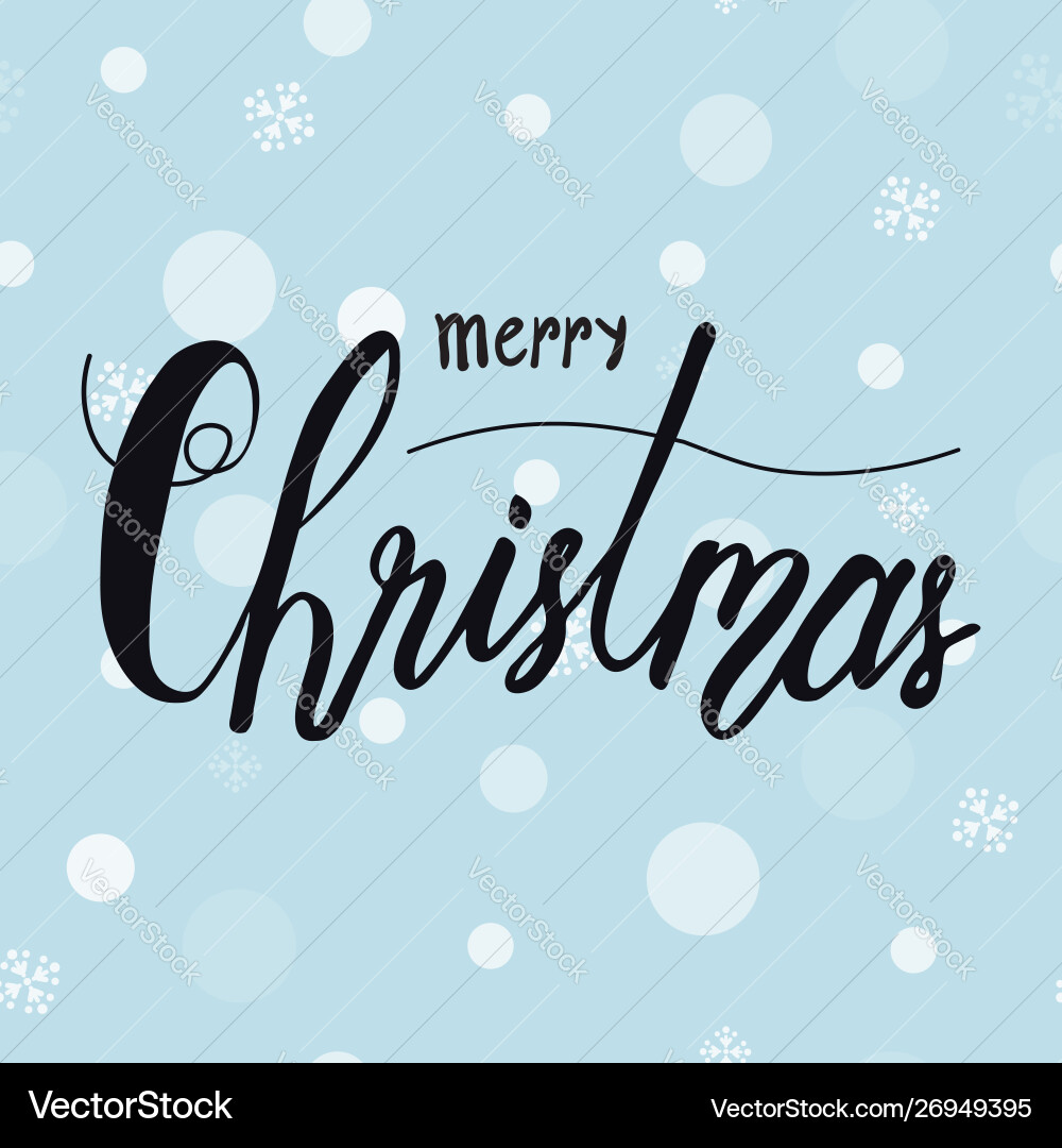 Merry christmas calligraphy handwritten Royalty Free Vector