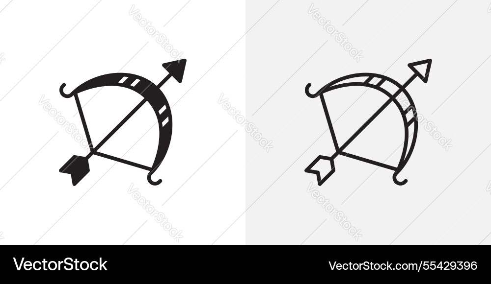 Bow arrow icons pack for apps and ui ux desigs Vector Image