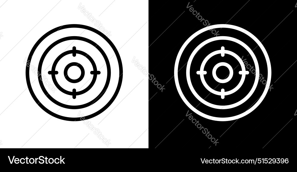 Bullseye pointer icon set sniper accuracy symbol Vector Image