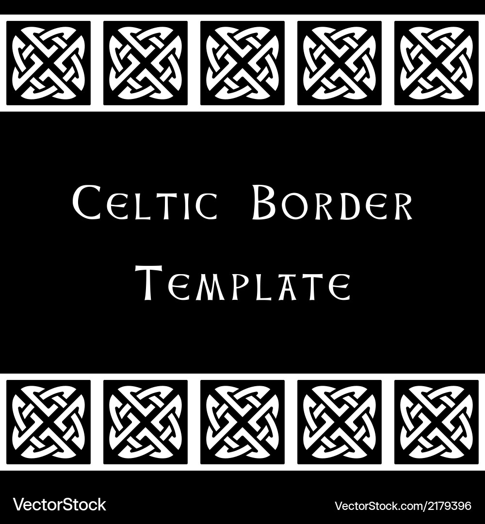 Celtic border template Royalty Free Vector Image