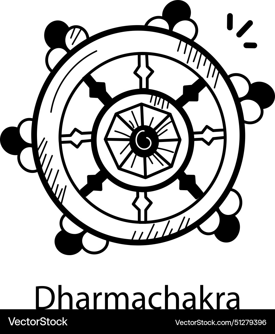 Dharmachakra Royalty Free Vector Image - VectorStock