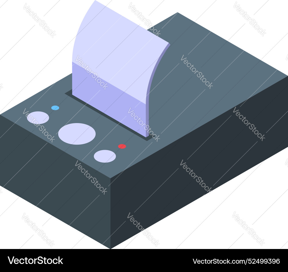 Electronic check printing machine a blank Vector Image