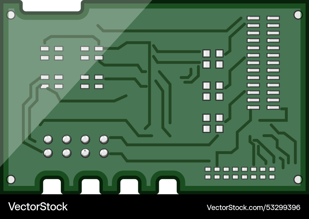 Electronic Microcontroller Cartoon Royalty Free Vector Image