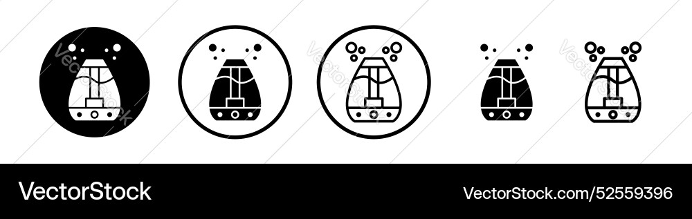 Humidifier icon set on white background Royalty Free Vector