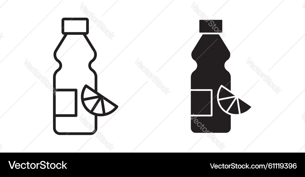 Juice bottle icon concept outline symbol design – Royalty-Free Vector ...