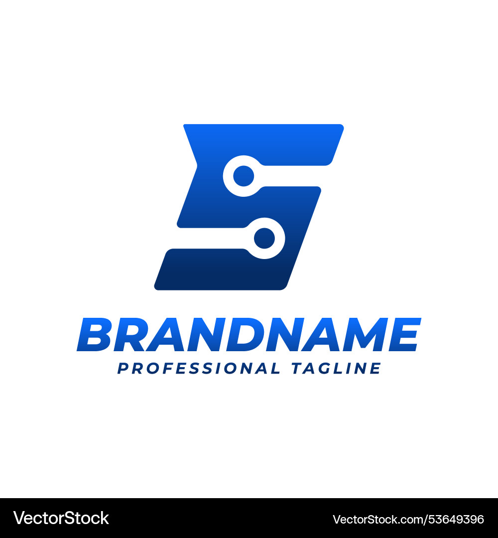 Letter s technology logo suitable for any Vector Image