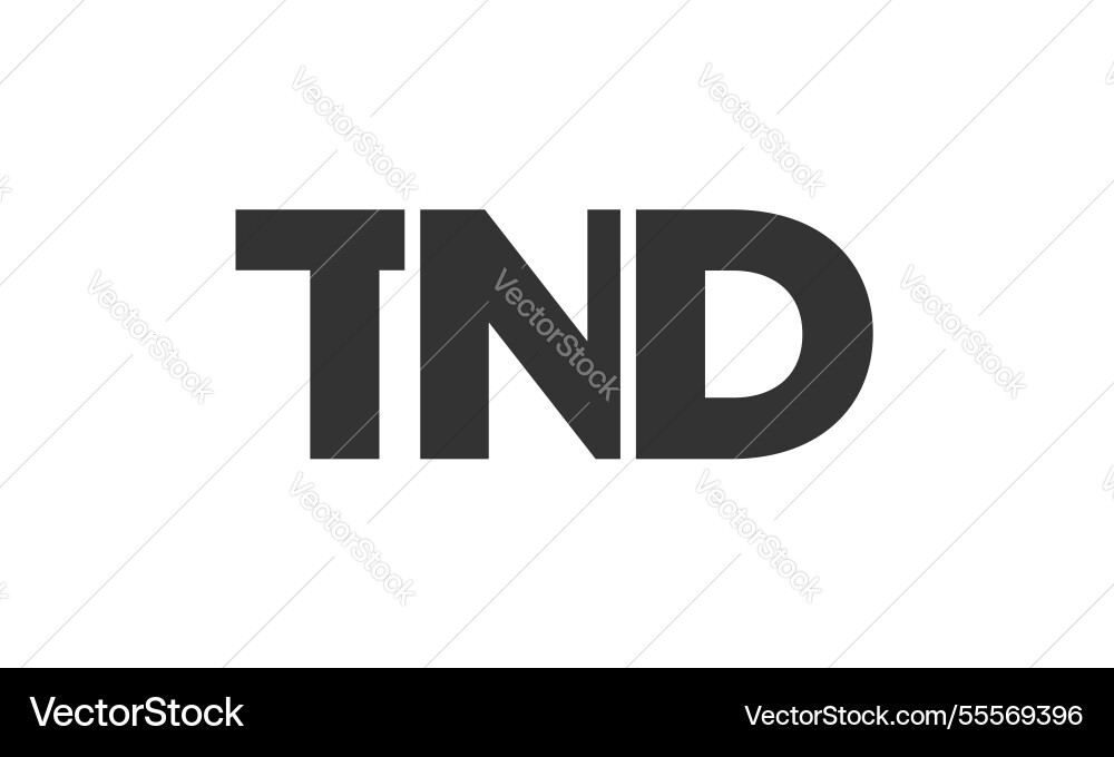 Tnd logo design template with strong and modern Vector Image