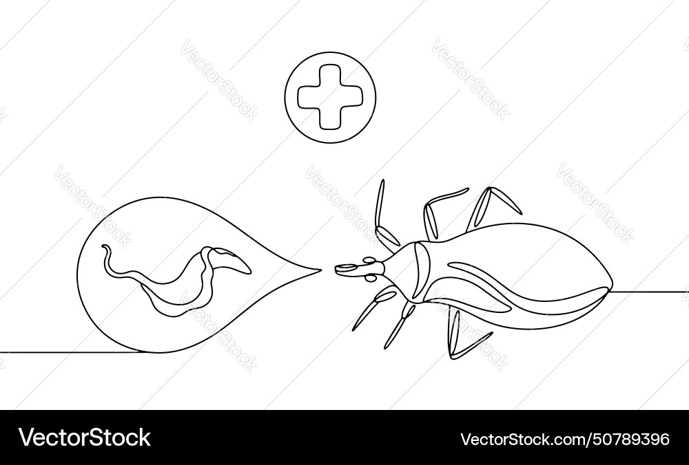 Triatomine bug and virus Royalty Free Vector Image