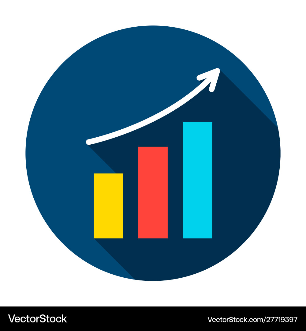 Analytics Growth Chart Icon Royalty Free Vector Image