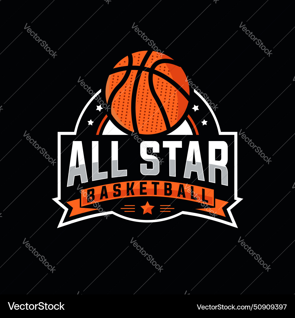 Basketball sport logo Royalty Free Vector Image