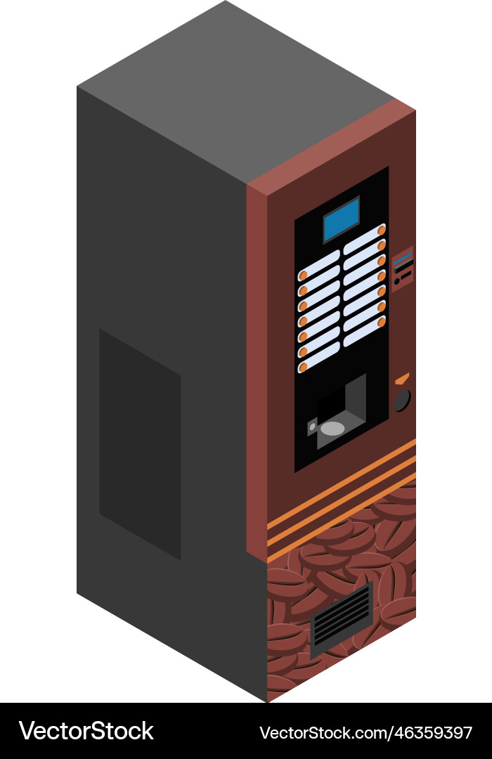 Coffee vending machine composition Royalty Free Vector Image