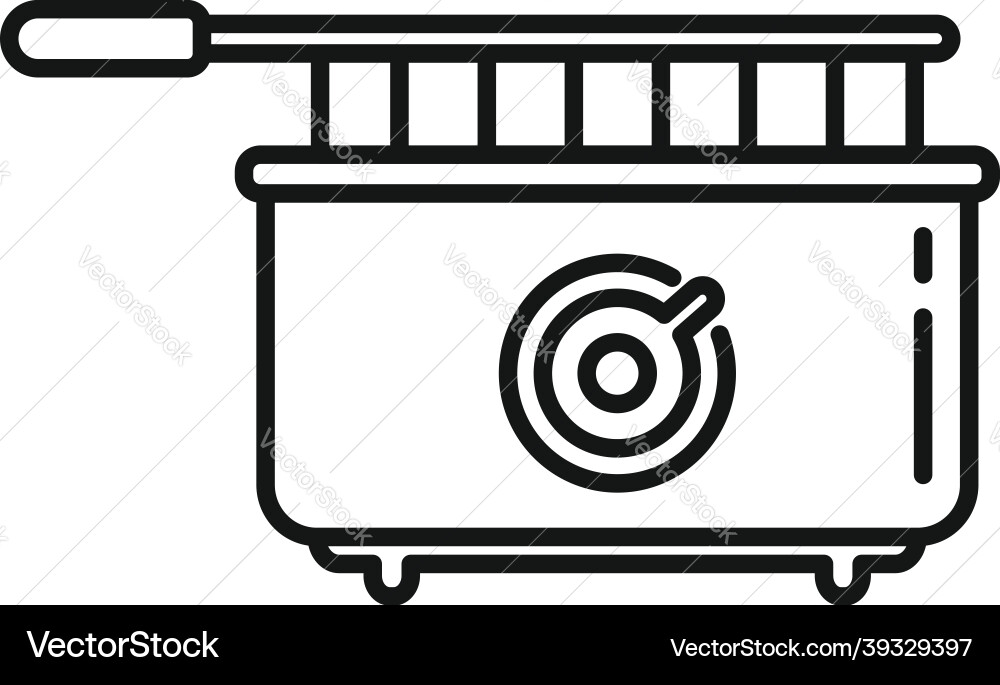 Deep Fryer Basket Icon Royalty Free Vector Image