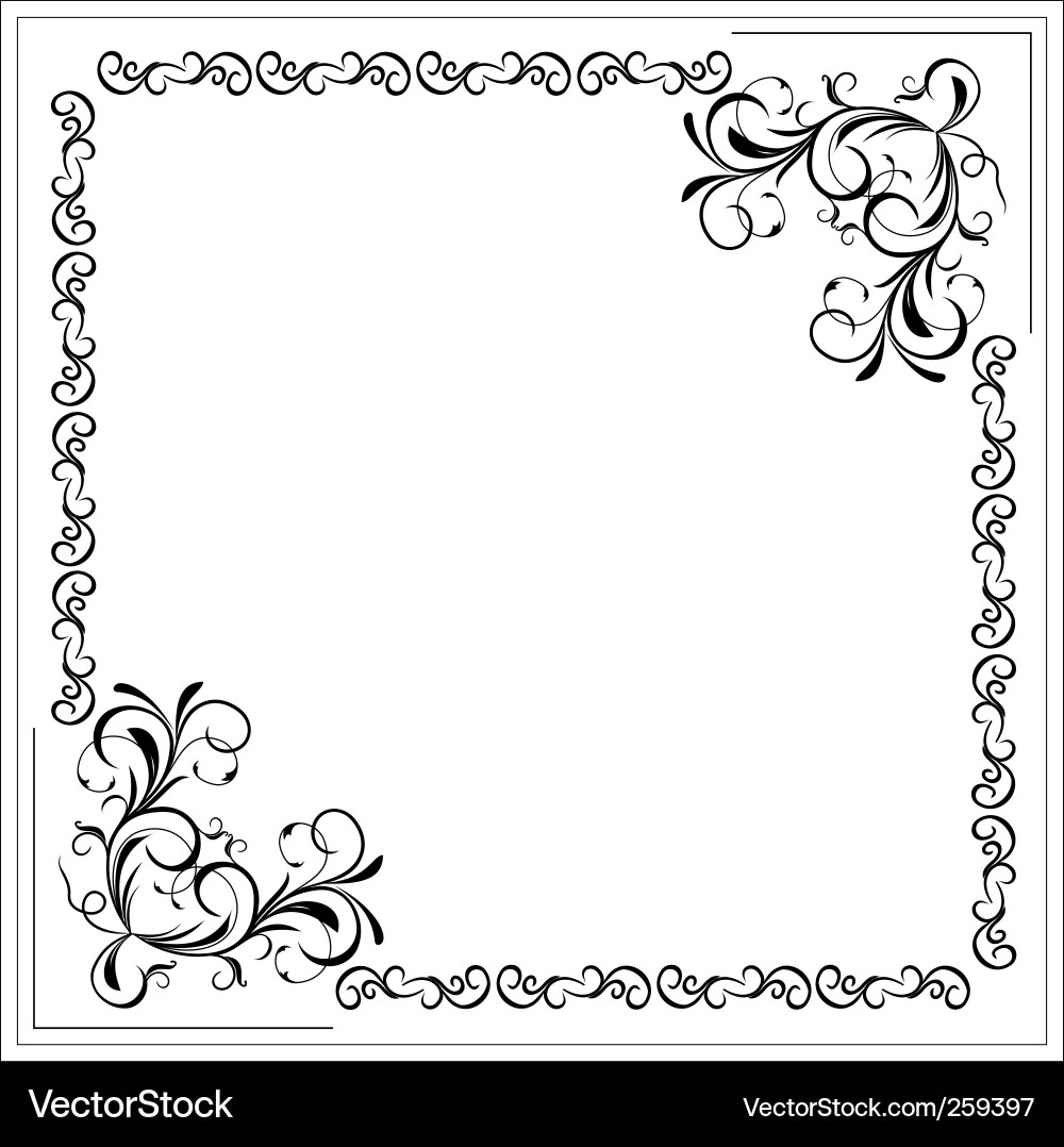 Filigree border Royalty Free Vector Image - VectorStock
