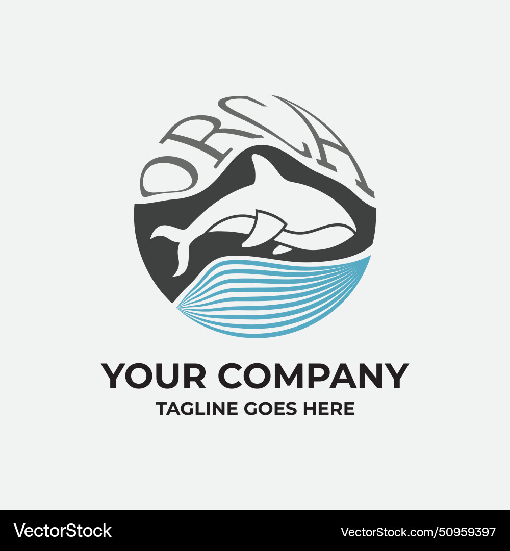 Killer whale logo Royalty Free Vector Image - VectorStock