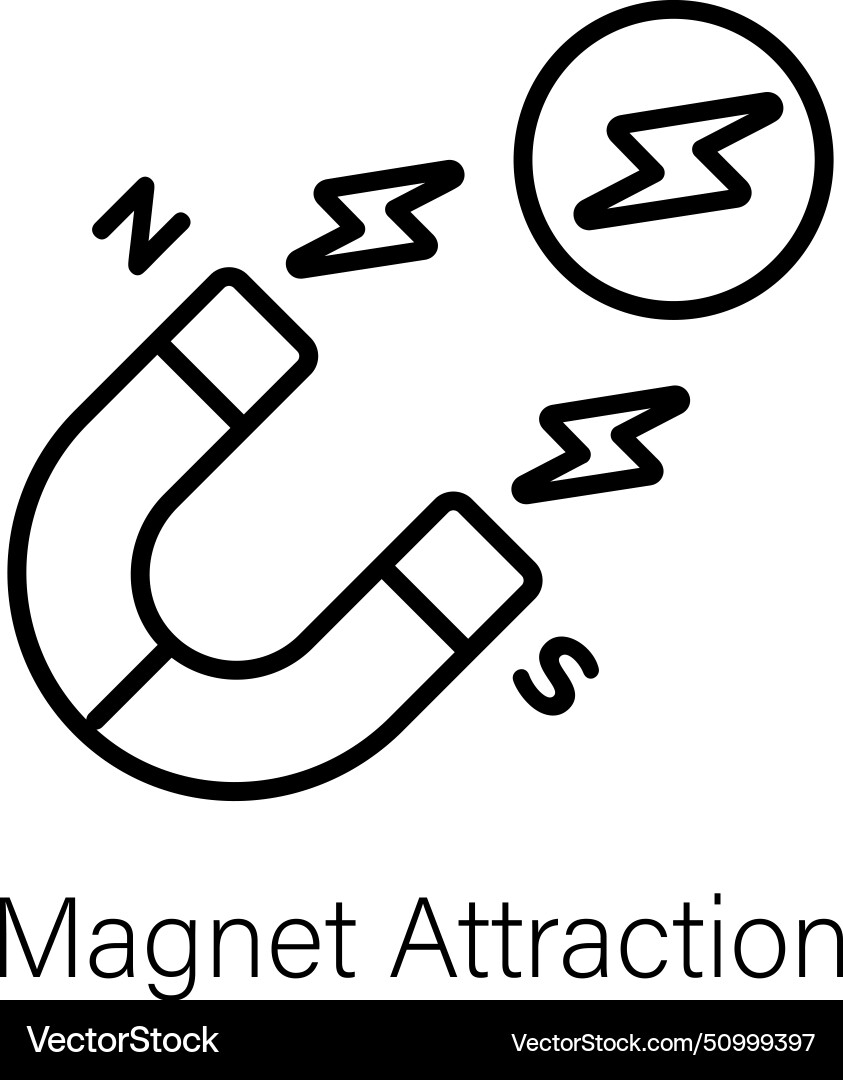 Magnet attraction Royalty Free Vector Image - VectorStock