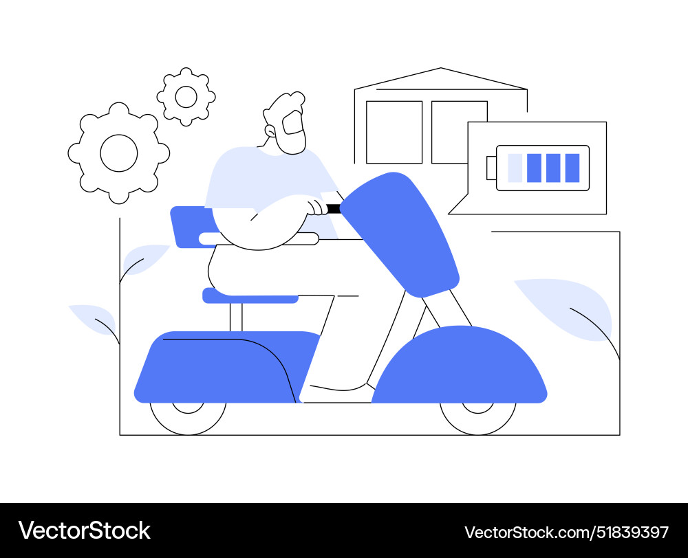 Mobility scooter abstract concept Royalty Free Vector Image