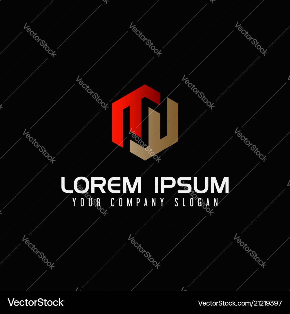 Modern letter m logo design concept template Vector Image