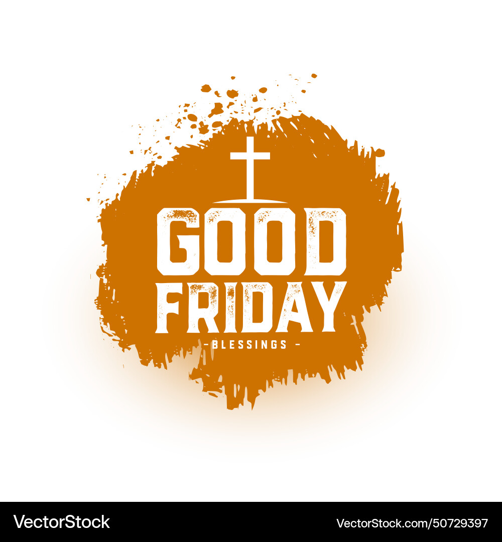 Modern style good friday blessing background Vector Image