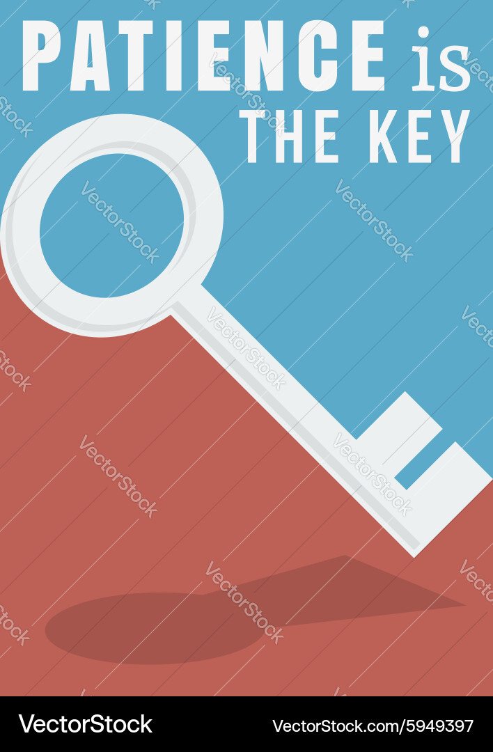 Patience poster Royalty Free Vector Image - VectorStock