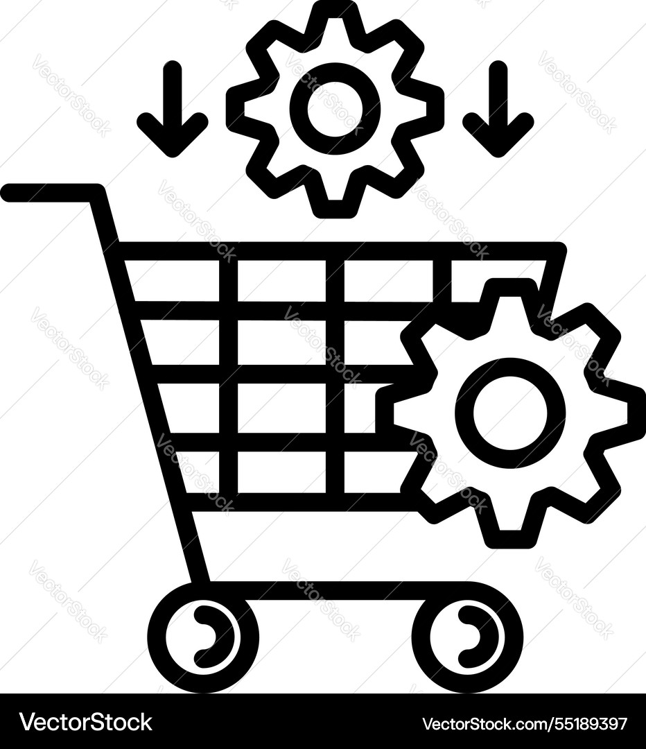 Procurement line icon design Royalty Free Vector Image