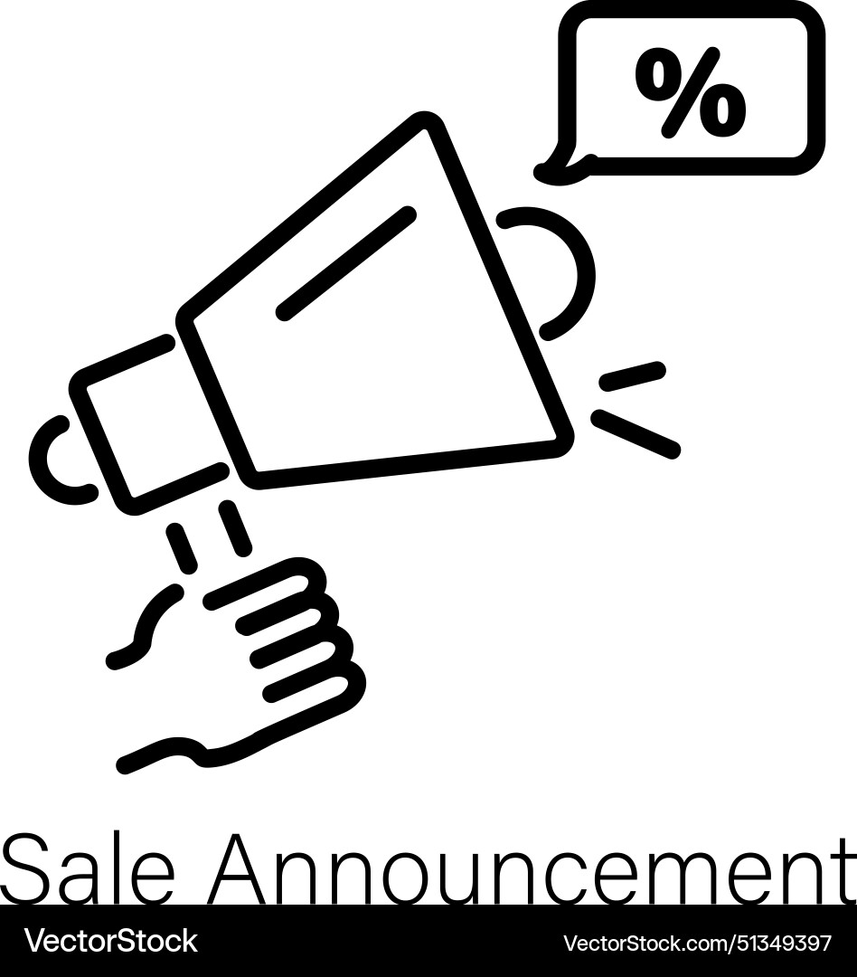 Sale announcement Royalty Free Vector Image - VectorStock