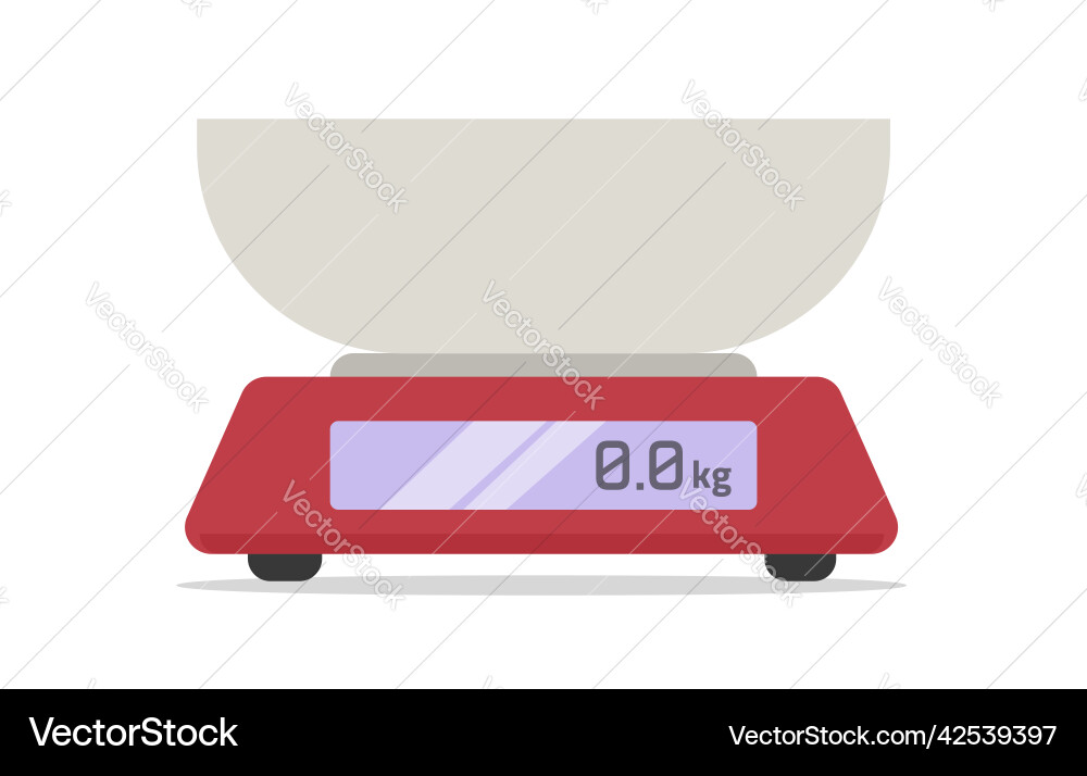 Scale kitchen flat for food isolated Royalty Free Vector