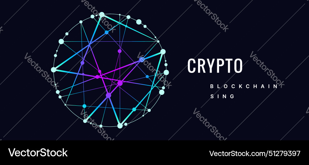 Sign logo blockchain transaction Royalty Free Vector Image